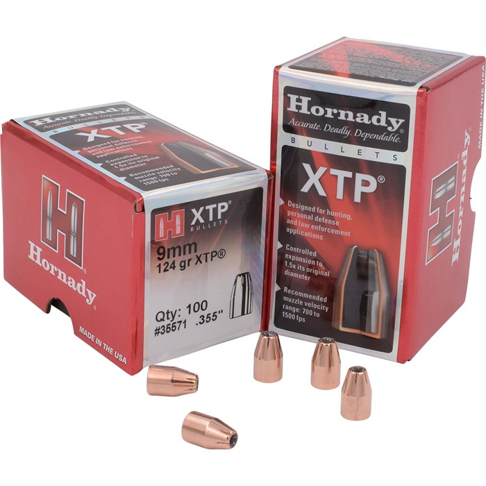 (.355") PISTOL BULLETS HORNADY XTP® 9MM (0.355") 124GR JACKETED HOLLOW ...